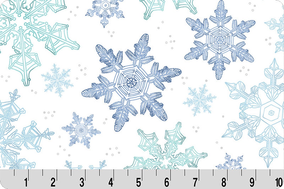 Mckay Manor Snow Flurries Digital Cuddle® Snow Smooth Minky From ...