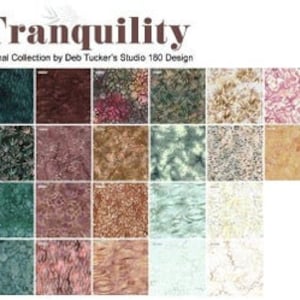 Jelly Roll Tranquility Strips Stack From Island Batiks 40 Pieces 2.5 Inches X 44 Inches 20 ...