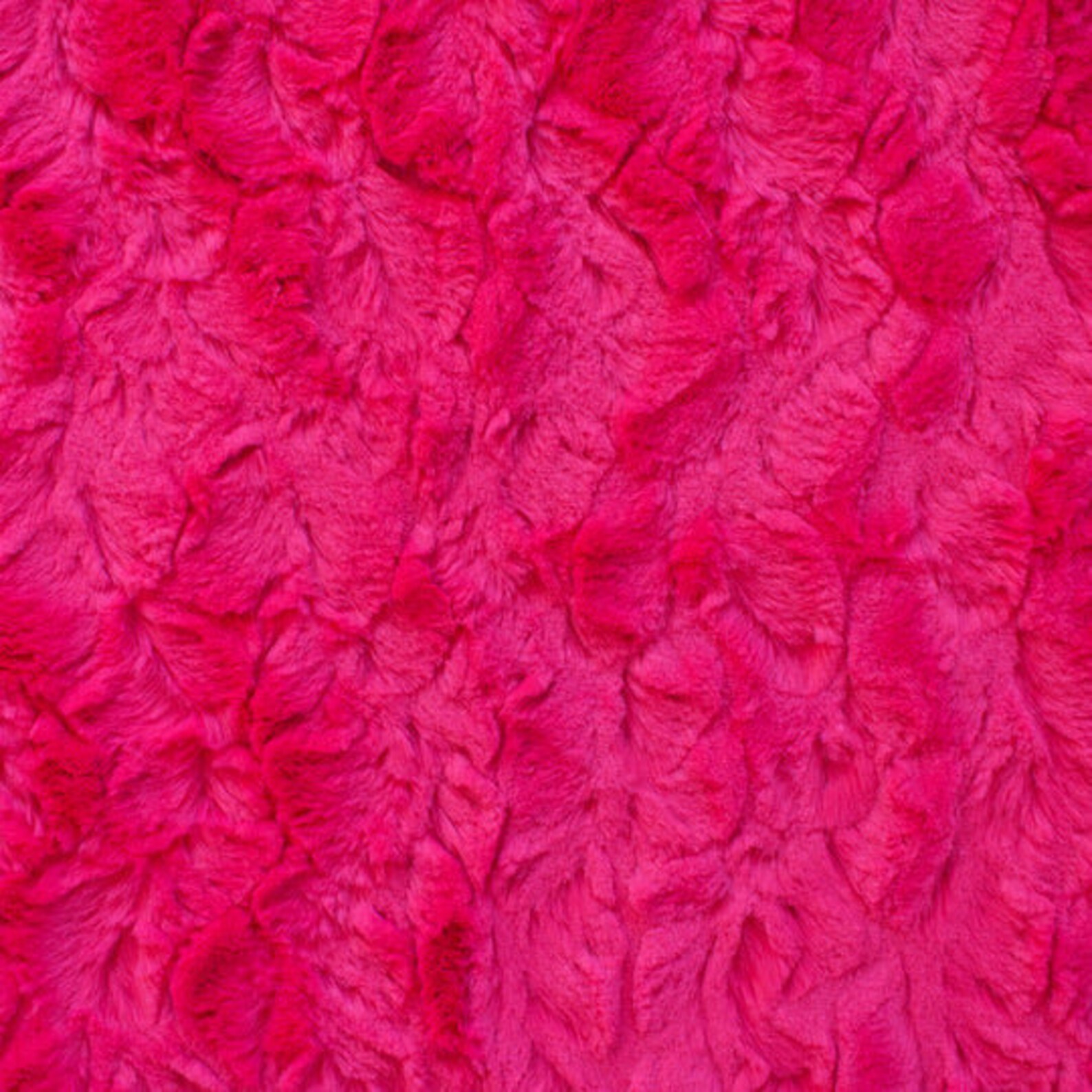 MINKY - Bright Rose Pink Solid Bella SNUGGLE Luxury Furry Fabric From ...