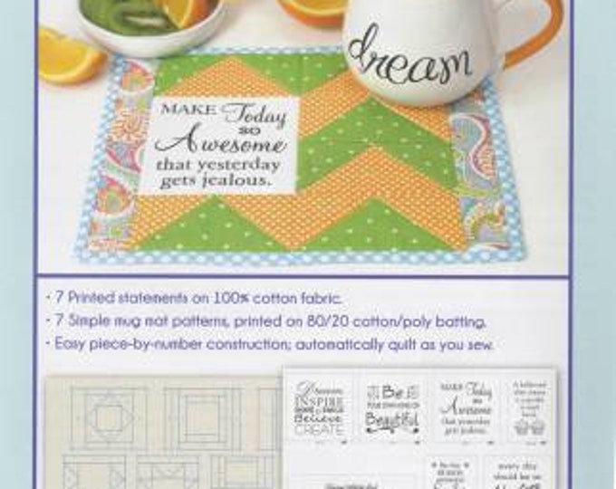 Quilt as You Go Inspirational Mug Mat Uplifting Series - Makes 7 Mug ...