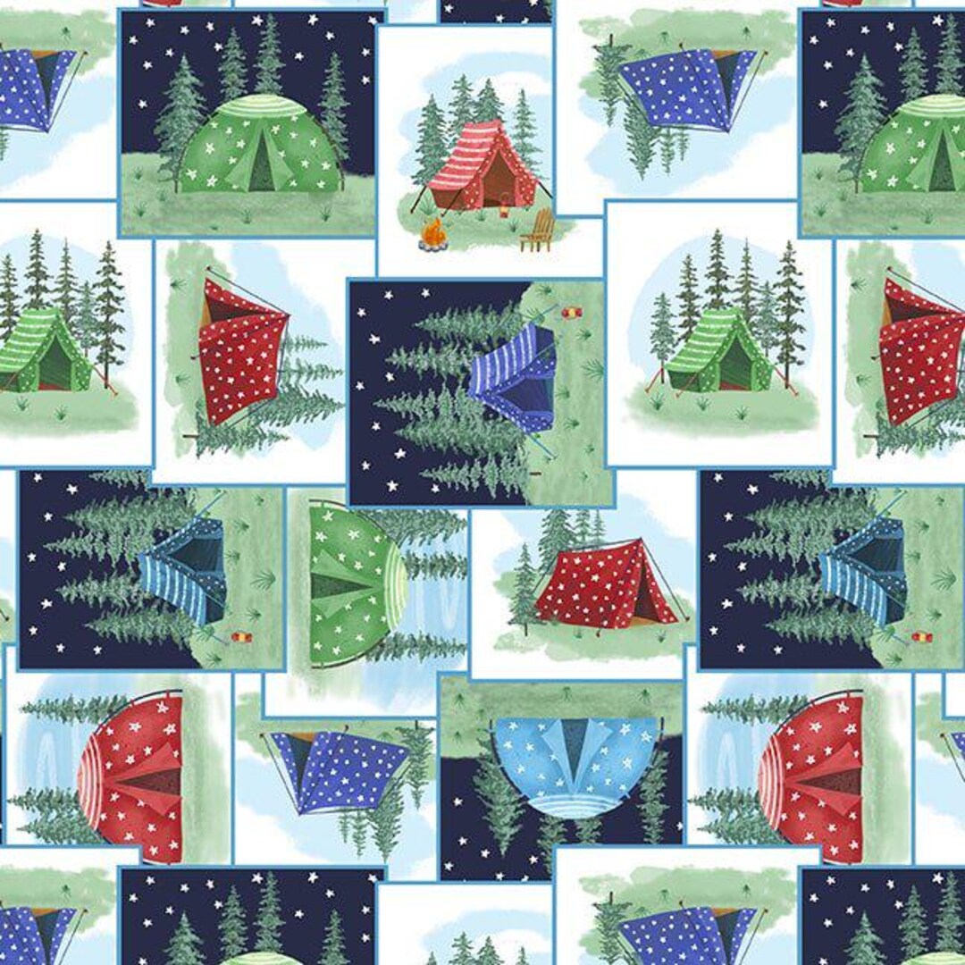 Camping Patch in Dark Blue From the Camp USA Collection by Bentpath ...