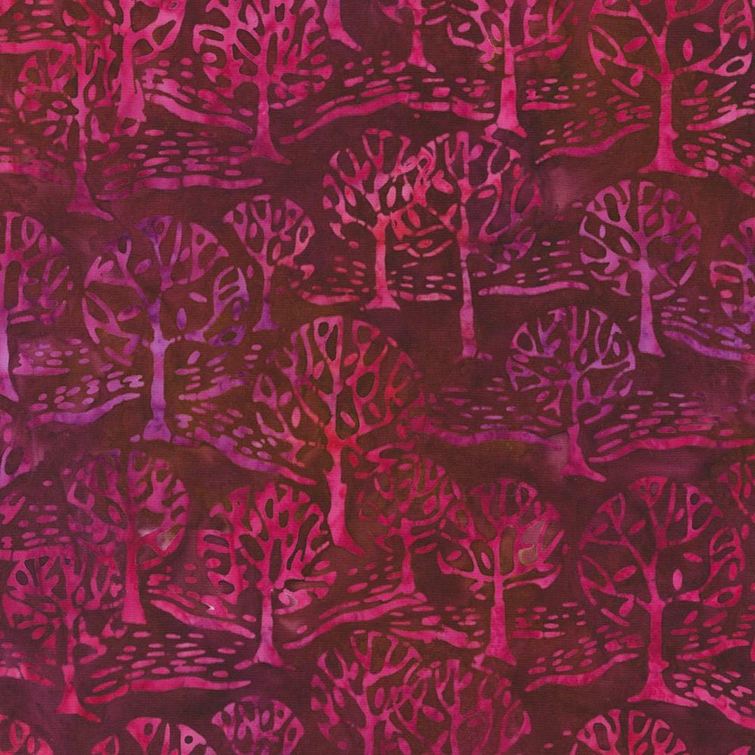 Batik Fabric - Trees in Merlot From the Artisan Batiks Wine Country ...