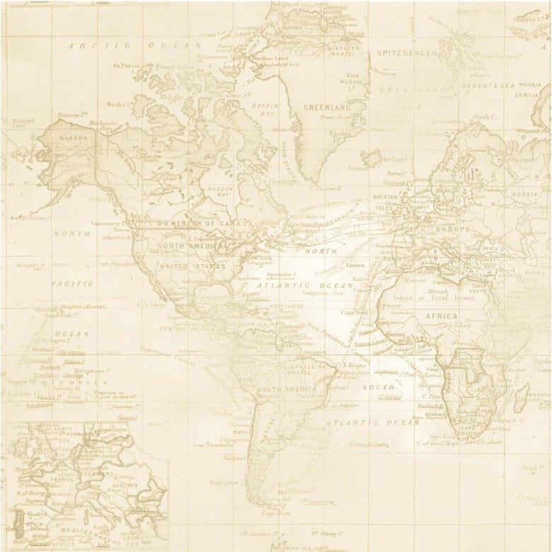 Distressed Map in Beige From Sea Navigation Collection From - Etsy