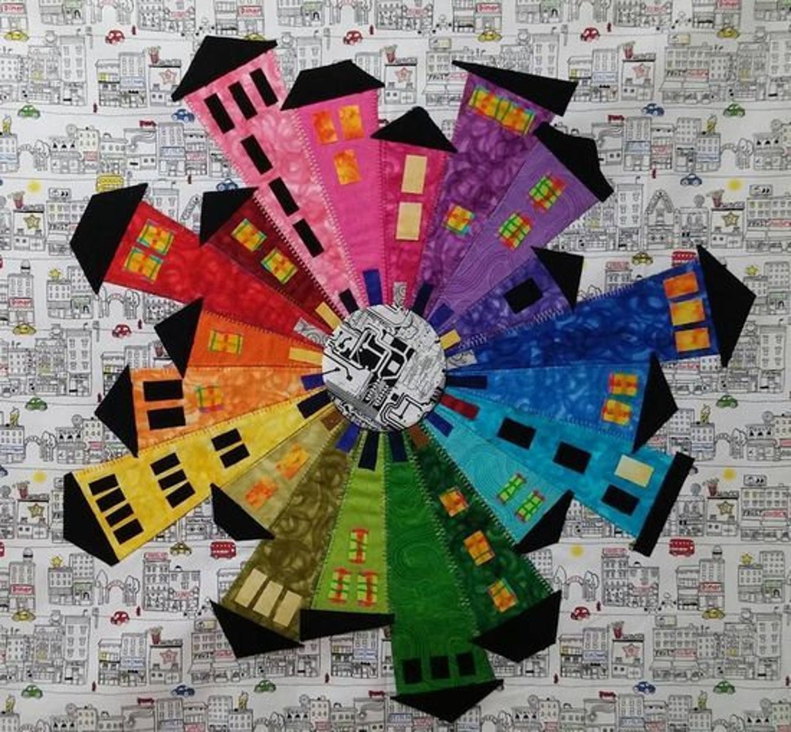 PAPER PATTERN - Dresden Neighborhood Mini Quilt Pattern by Persimon ...