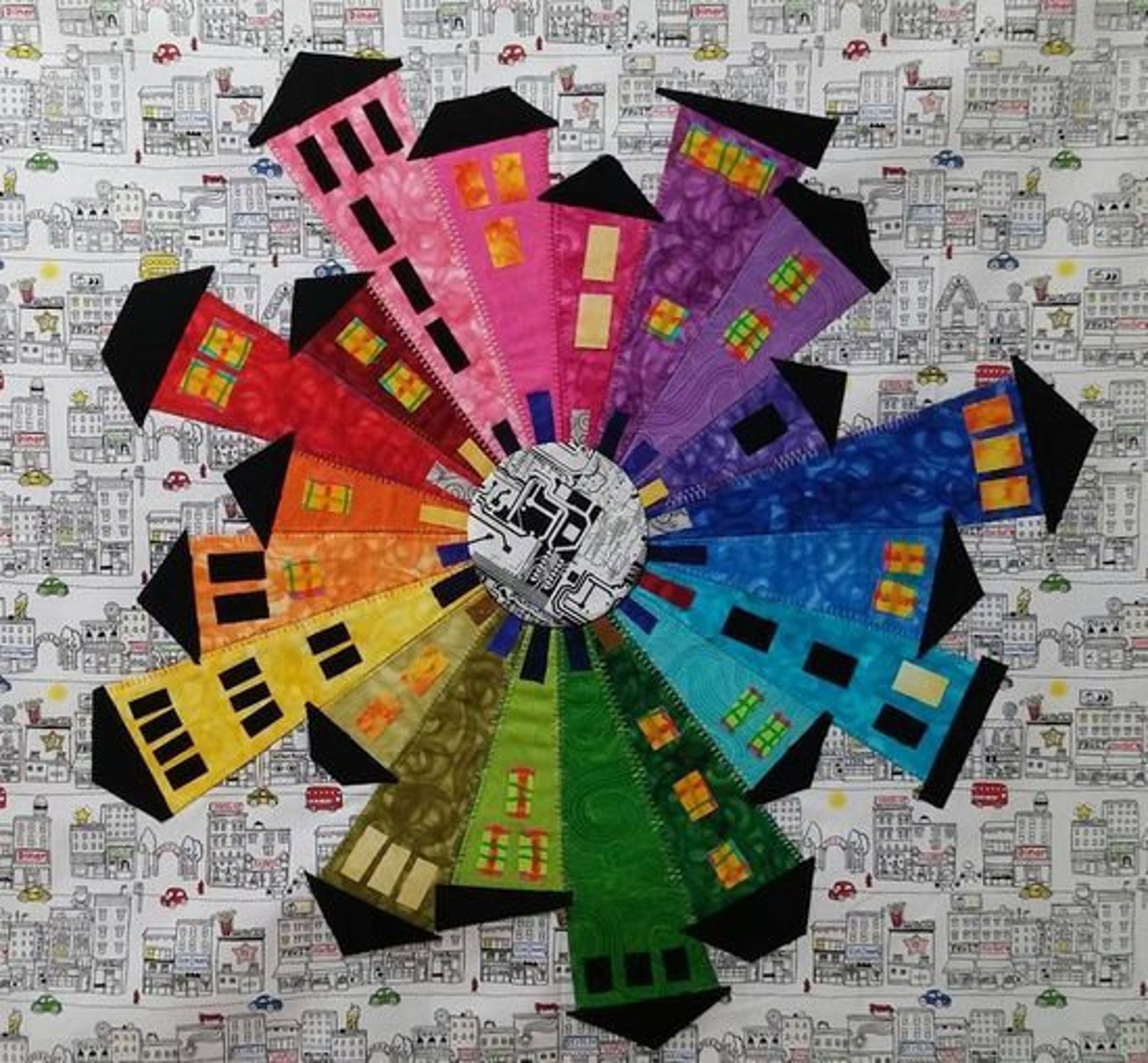 PAPER PATTERN - Dresden Neighborhood Mini Quilt Pattern by Persimon ...
