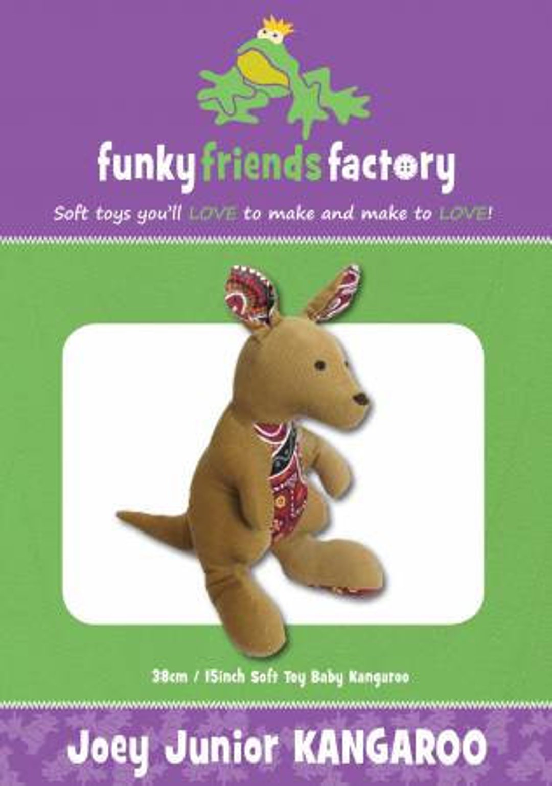 PAPER PATTERN - Joey Junior Kangaroo From Funky Friends Factory - Etsy
