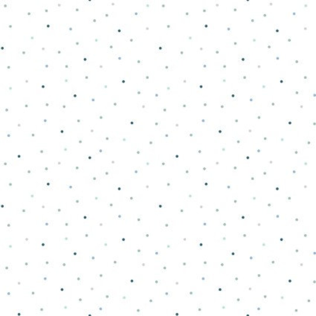 Tiny Dots Blue Multi on White From Kimberbell Vintage Flora Collection ...