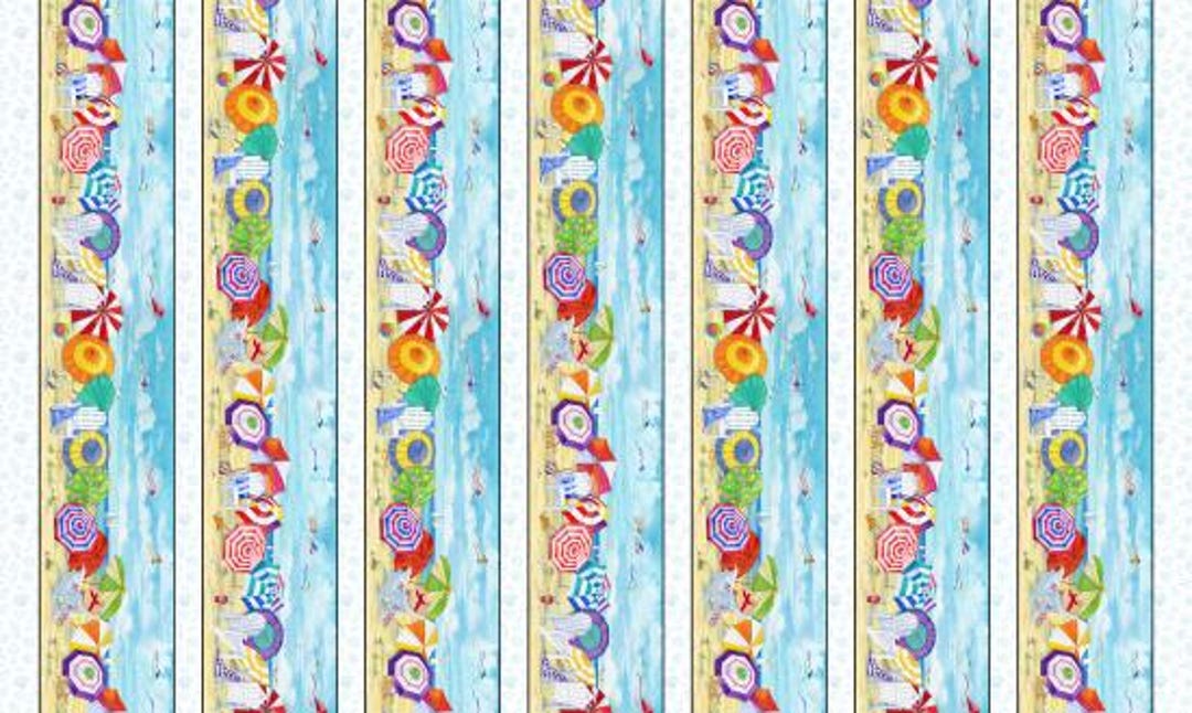 Beach Stripes in Blue From the Beach Vista Collection by Paul Brent for ...