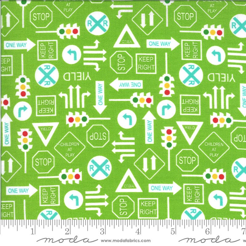 Traffic Signs in Grass Green From the on the Go Collection by Moda ...