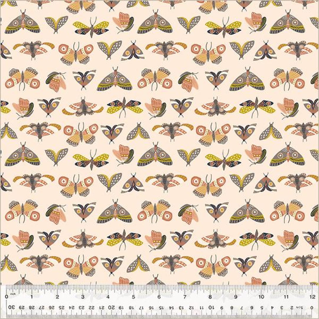 Moonlit Moths in Blush From the Under the Canopy Collection - 100% ...