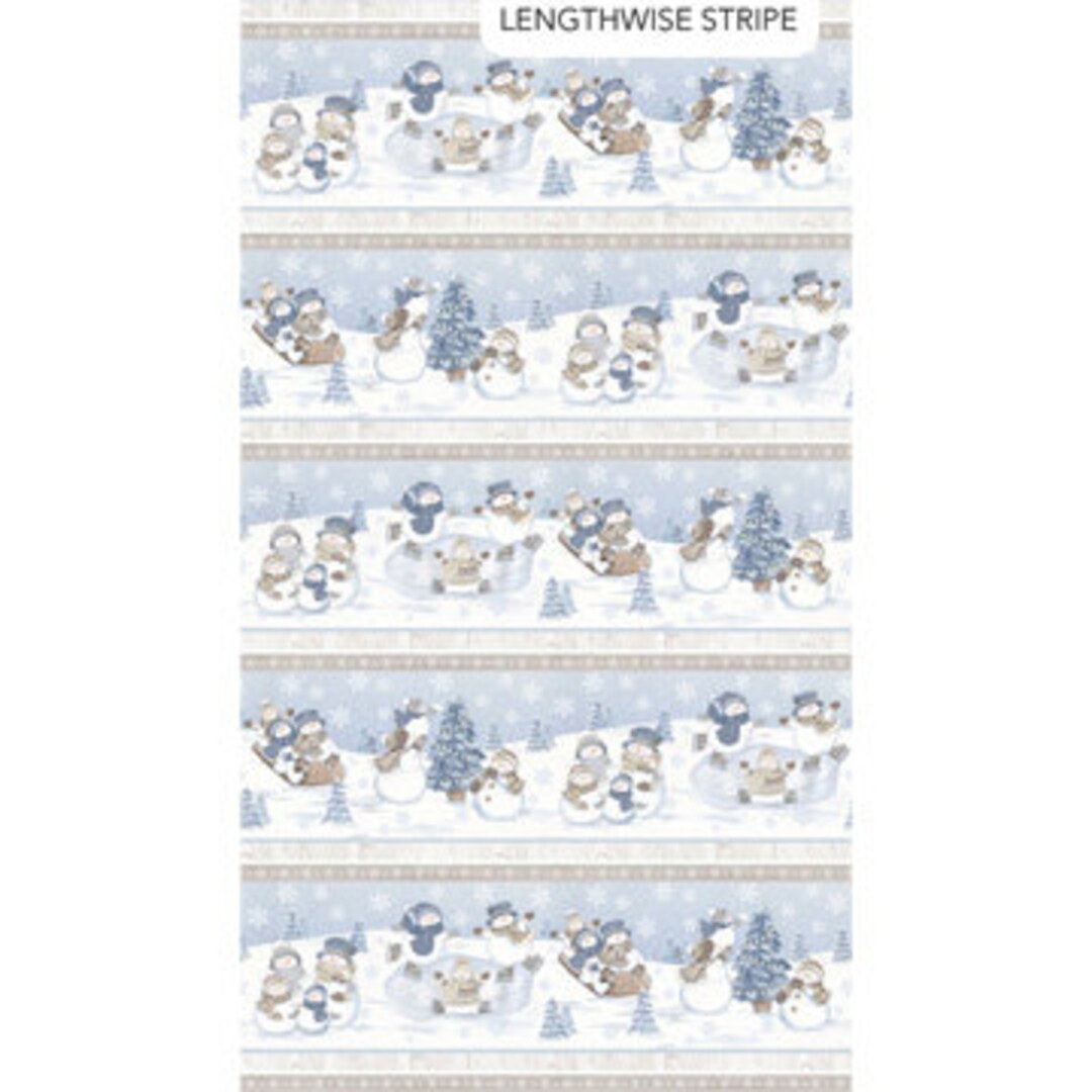 FLANNEL Snowmen Stripes From the Snow Much Fun Collection by Deborah ...