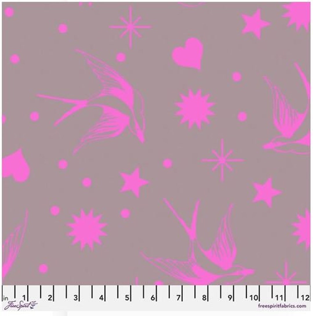 Tula Pink Neon True Colors Collection - Neon Fairy Flakes in Mystic ...