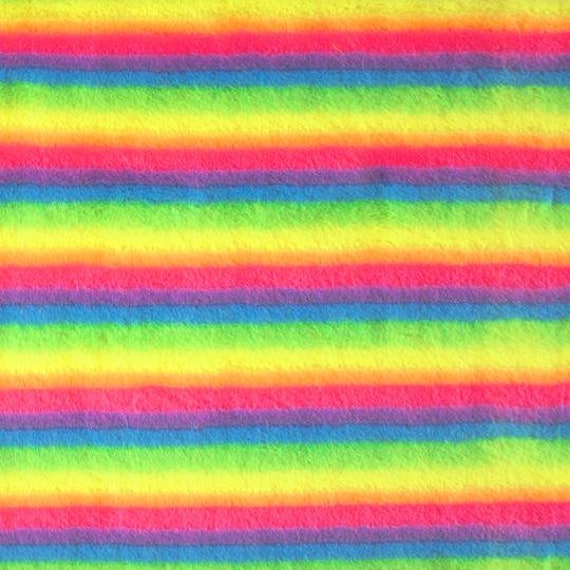 Plush Luxury MINKY Neon Rainbow Stripes From EZ Fabrics | Etsy
