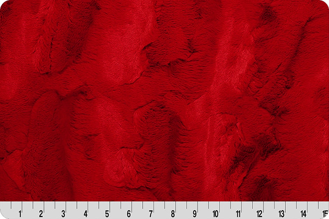 Extra Wide MINKY - 2 Yard Luxe Cuddle® Cut Mirage in Cardinal (72"x80") From Shannon Fabric's ...