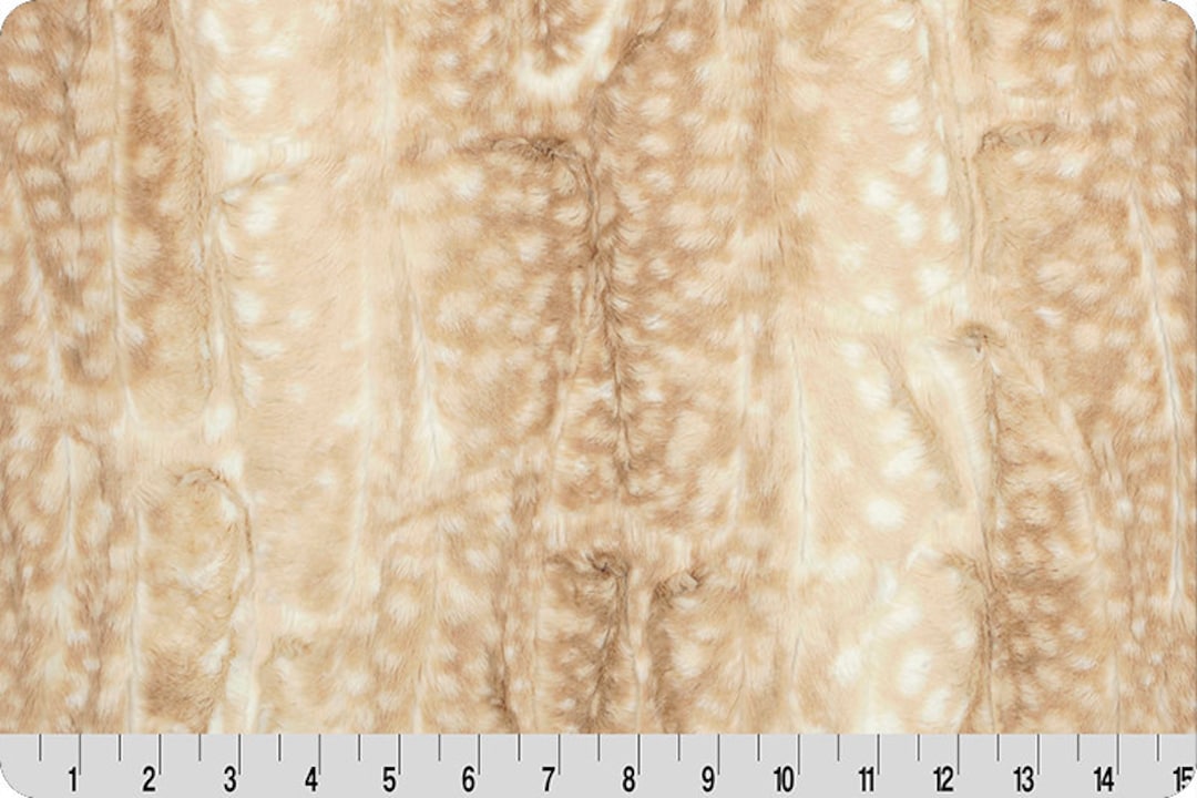 Luxe Cuddle® Fawn in Beige Furry Plush MINKY From Shannon Fabrics 10mm ...