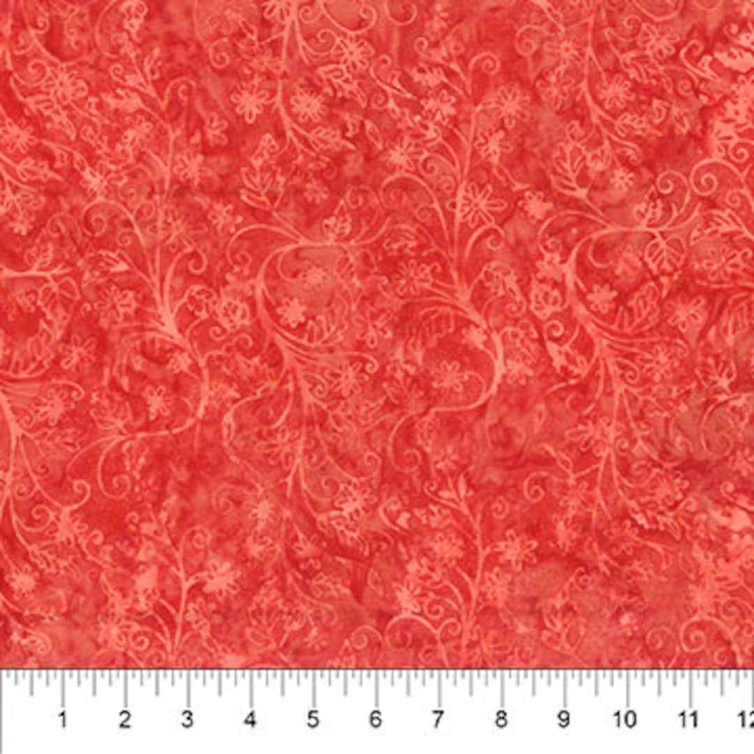 Batik Fabric- Vines in Red From Flutter Collection by Banyan Batiks ...