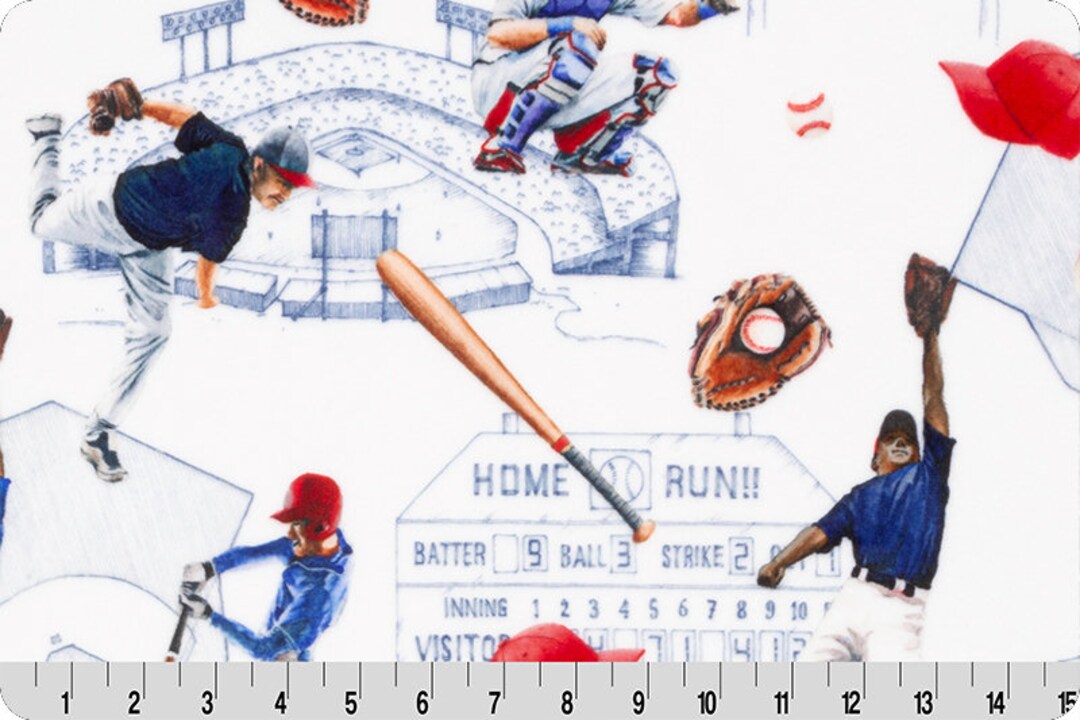 End of Bolt 43" X 60" Batter up Digital Cuddle® in Navy & White by ...