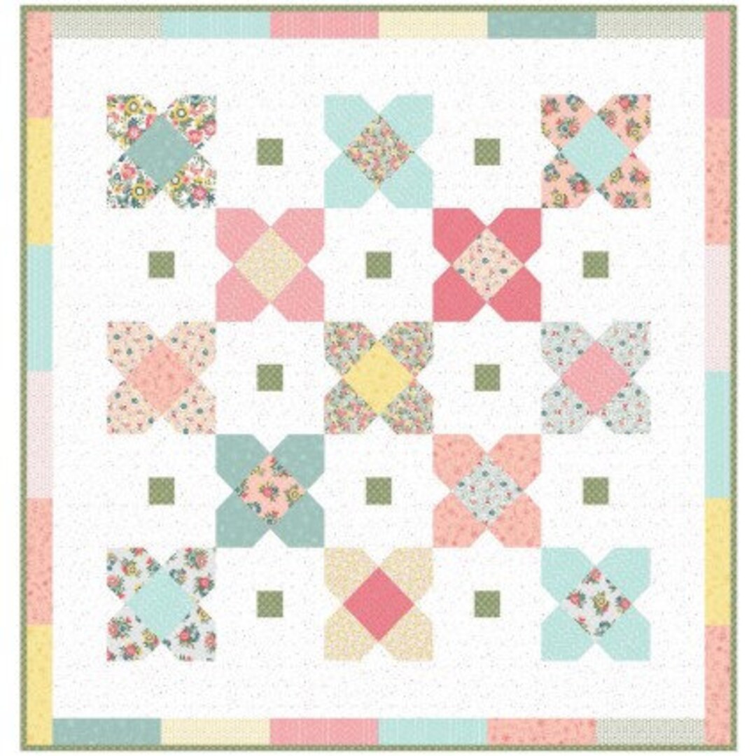 Kimberbell Vintage Flora Quilt Kit - Fabric Only Kit - 56"x56" - Etsy