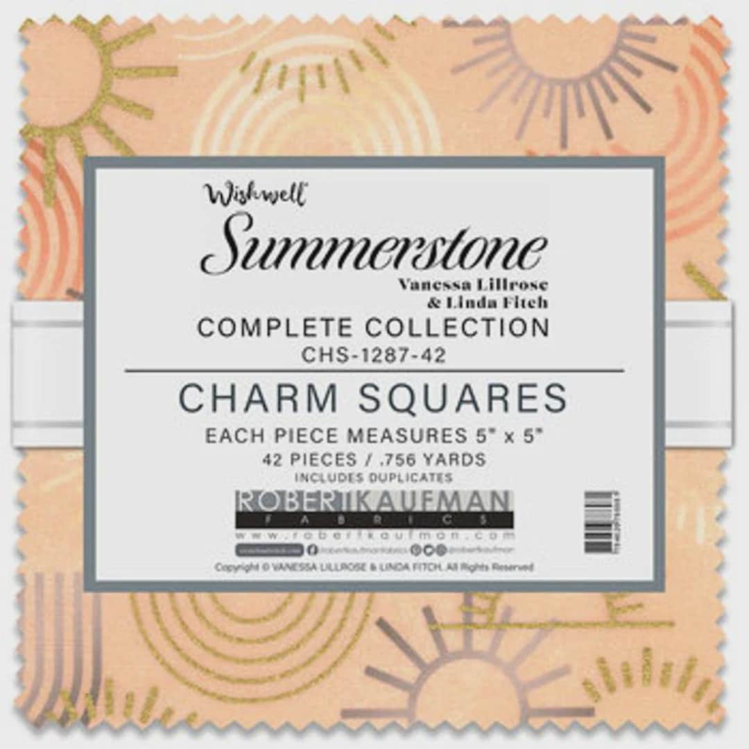 5" Charm Pack "summerstone" From the WISHWELL Collection by Vanessa ...