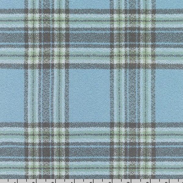 Blue Buffalo Plaid Fabric - Etsy