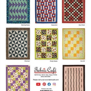 3-yard Quilt Favorites QUILT PATTERN BOOK From Fabric Cafe - 8 Patterns ...
