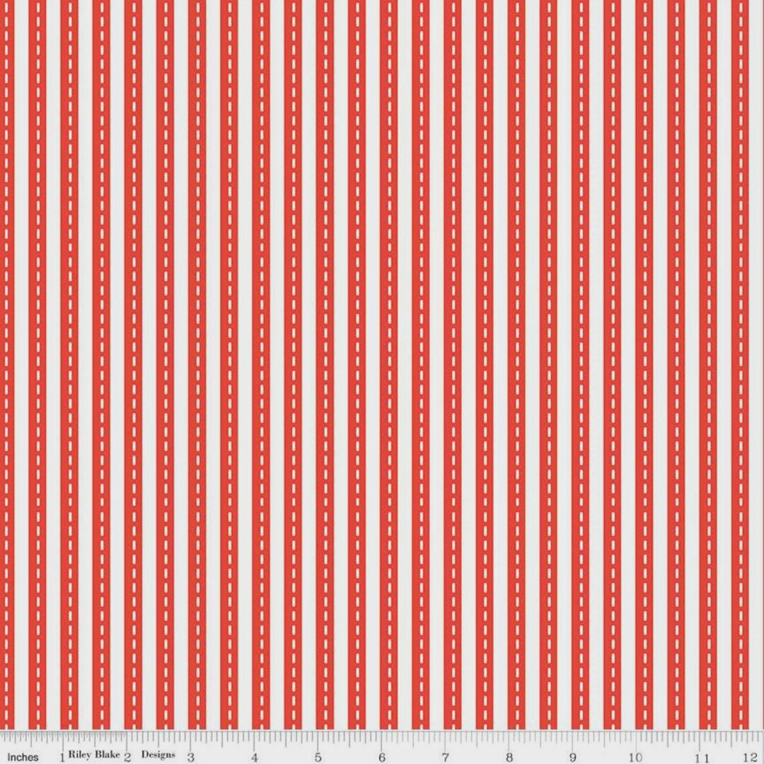 Cops and Robbers Red Stripes From Riley Blake Fabrics - 100% Cotton ...