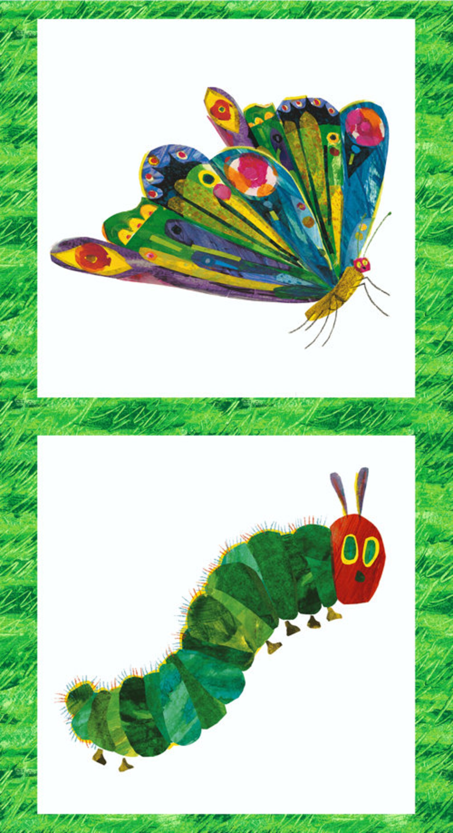 The Very Hungry Caterpillar Butterfly and Caterpillar 23.5"x44" PANEL ...