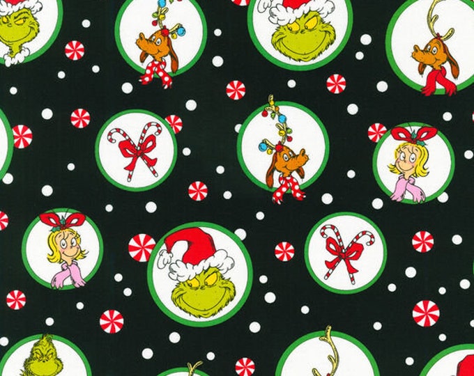 Grinch Fabric, Dr. Seuss Fabric, Christmas Fabric, Dr. Seuss Holiday ...
