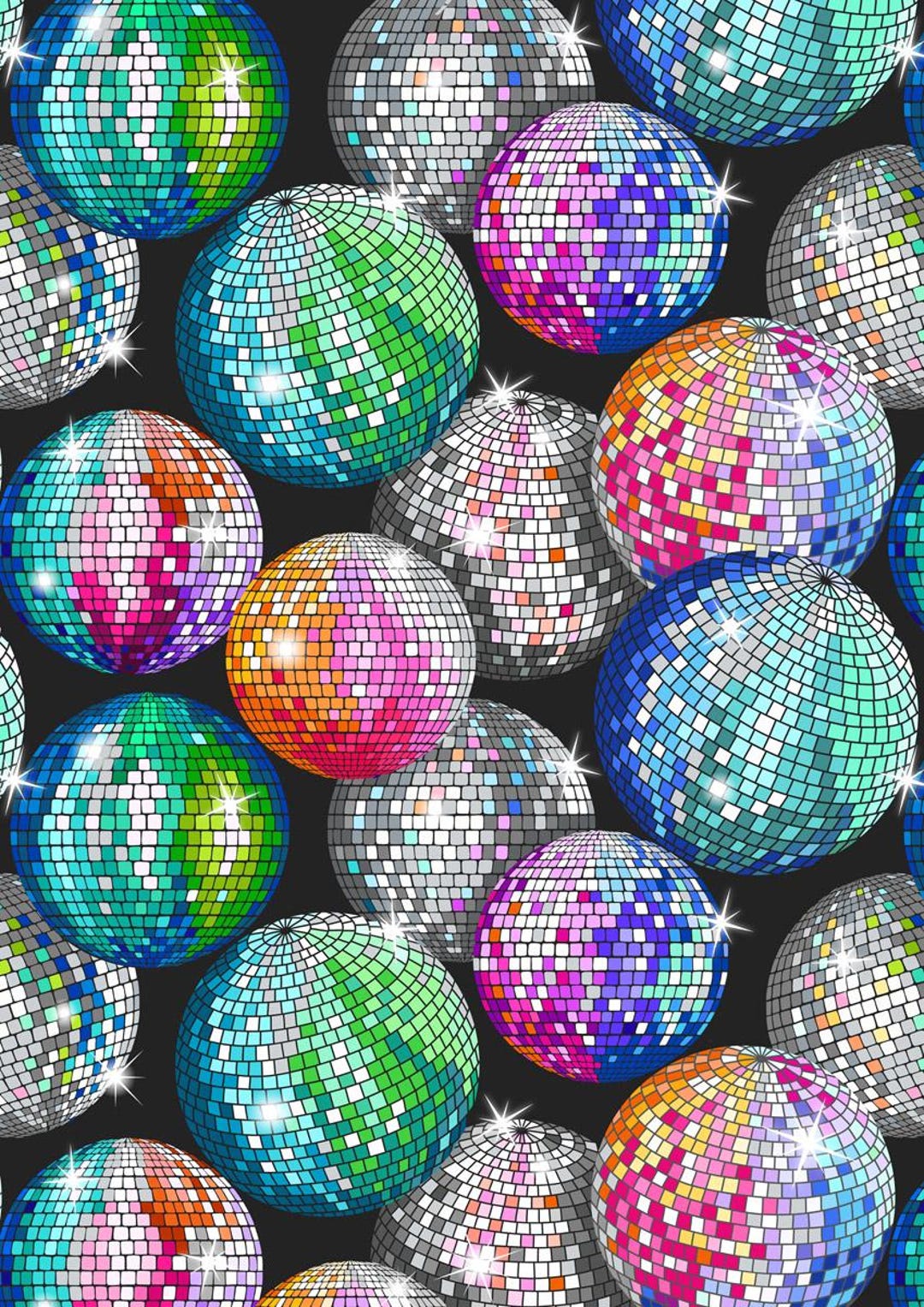 Disco Balls in Multi With Silver Metallic From the Disco Collection ...