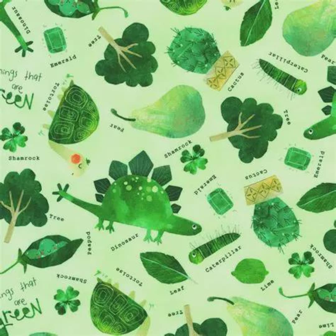 Green Things From Things That Are Colors Collection From Robert Kaufman ...