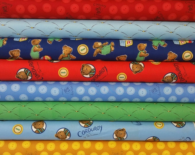 Corduroy Bear Book ORGANIC Cotton Bundle From Cloud 9 Fabrics - Etsy