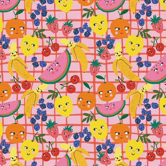 Happy Fruit From Food Face Collection by Paintbrush Studio | Etsy