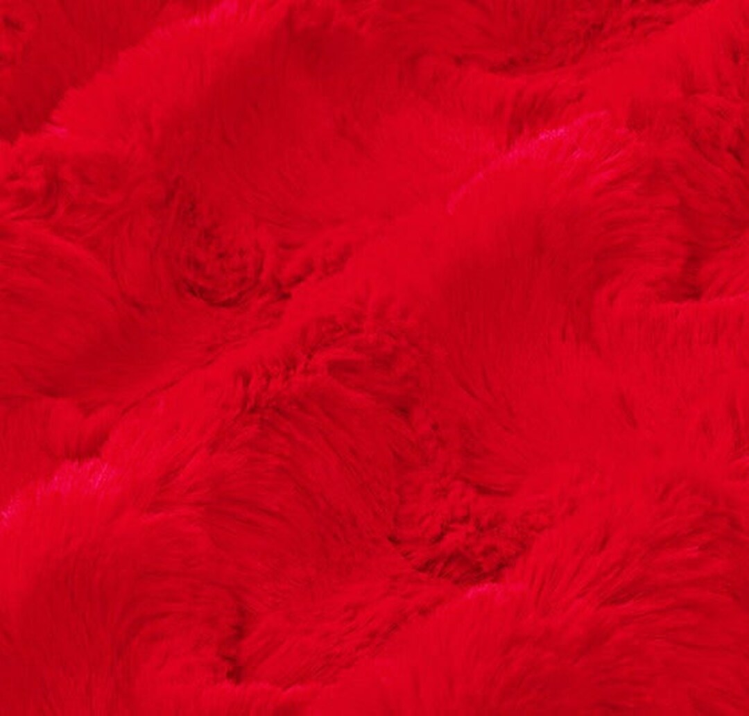 Luxe Cuddle® Glacier in Red High Pile Plush MINKY From Shannon Fabric ...