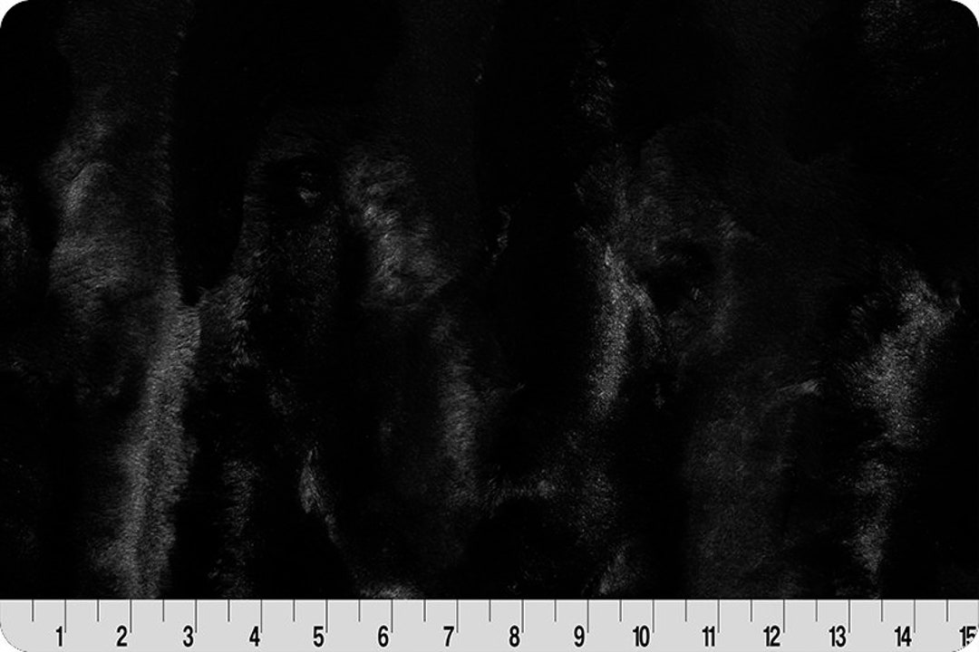 Extra Wide MINKY - 2 Yard Luxe Cuddle® Cut Mirage in Black (72"x80") From Shannon Fabric's Minky ...