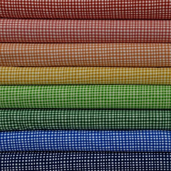 Gingham Play Rainbow FABRIC BUNDLE SET From Michael Miller 8 | Etsy