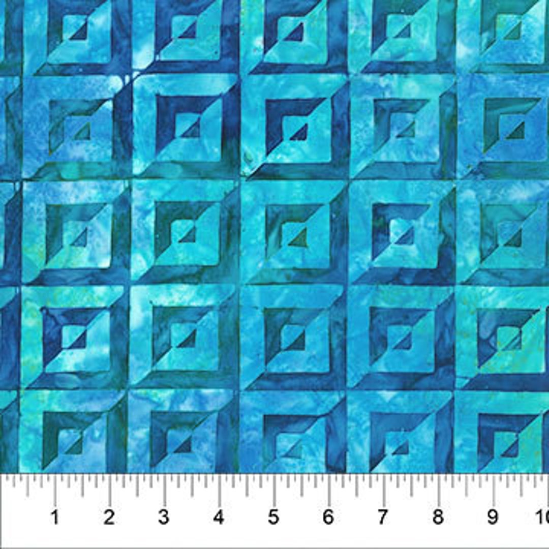 Square in a Square in Turquoise Blue From Quilt Inspired: Borders ...
