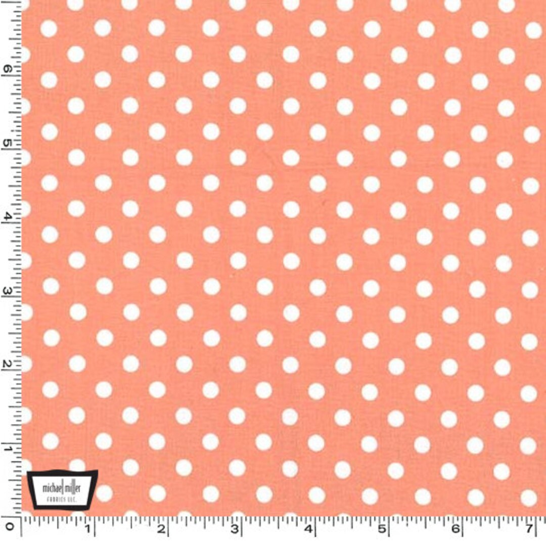 Sherbert 1/4 Polka Dots From Michael Miller Fabric's Dumb Dot ...