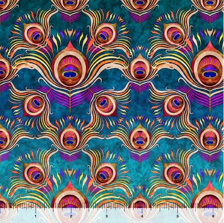 Peacock Ombre Damask in Blue From the Eclectica Collection by ©dan ...