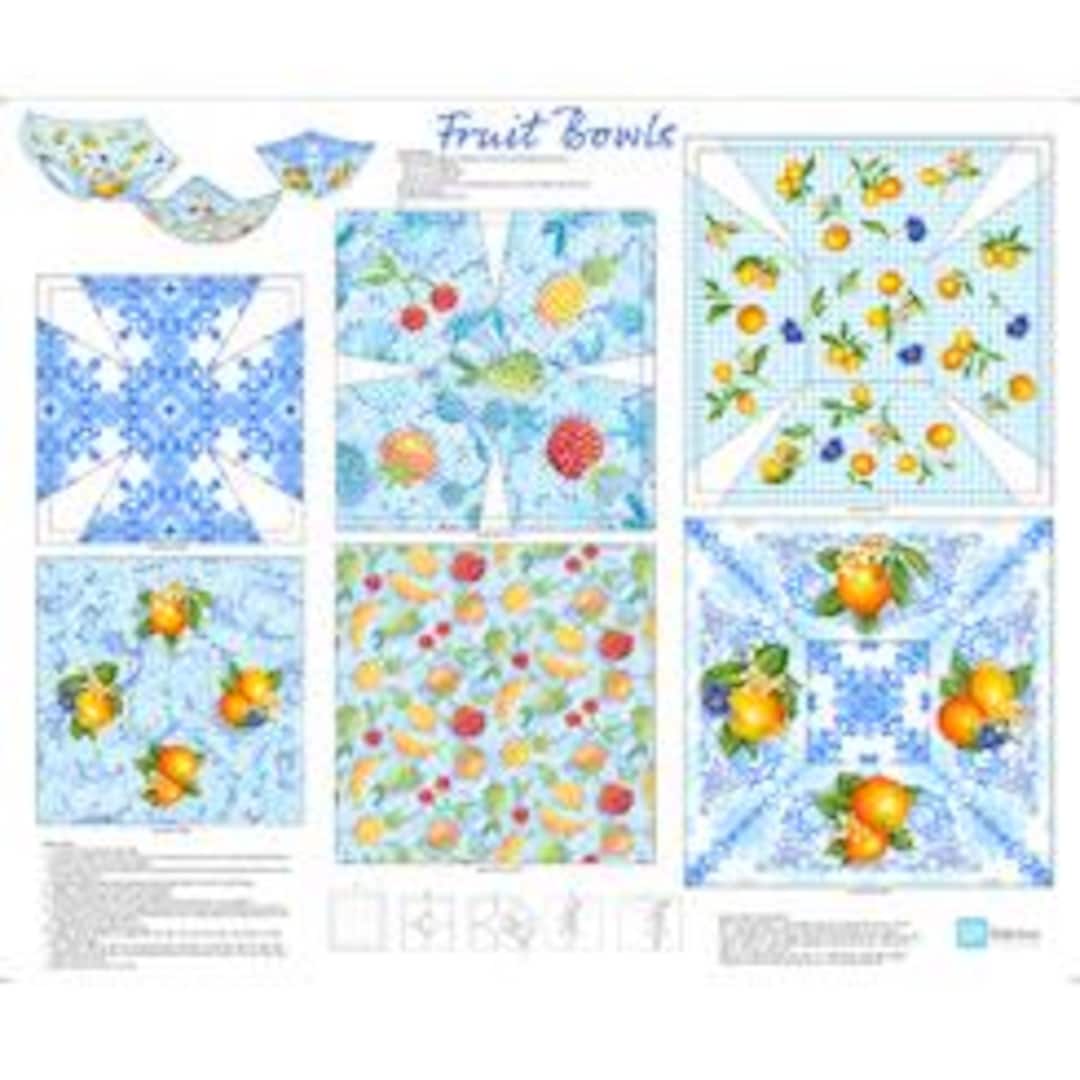 Sew & Go XV Fruit Bowl Panel From QT Fabric - 100% Cotton - Etsy
