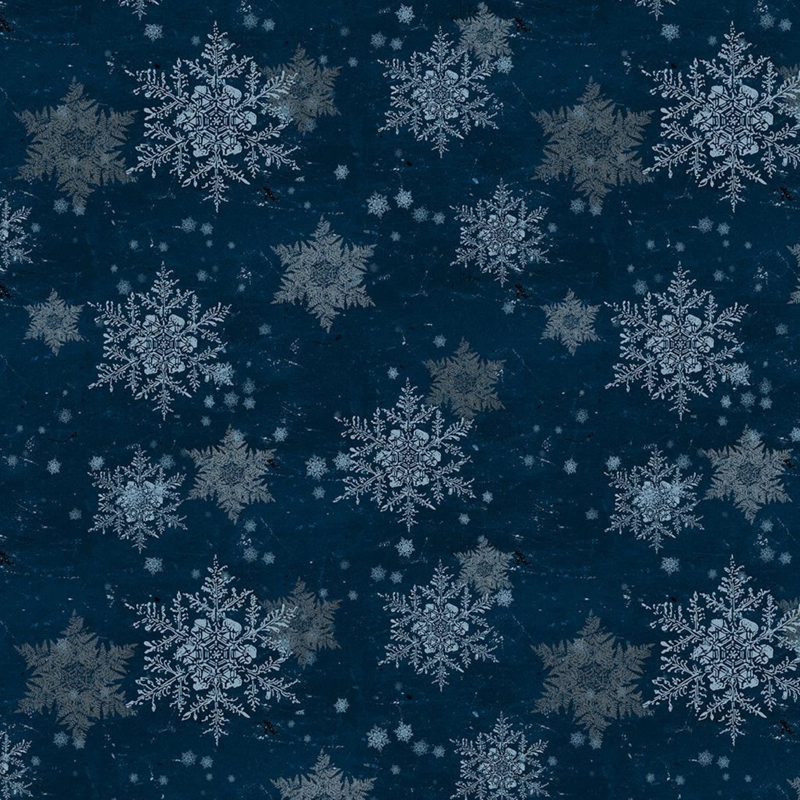 Snowflakes in Dark Denim From the Snow Mountain Collection by Dan ...