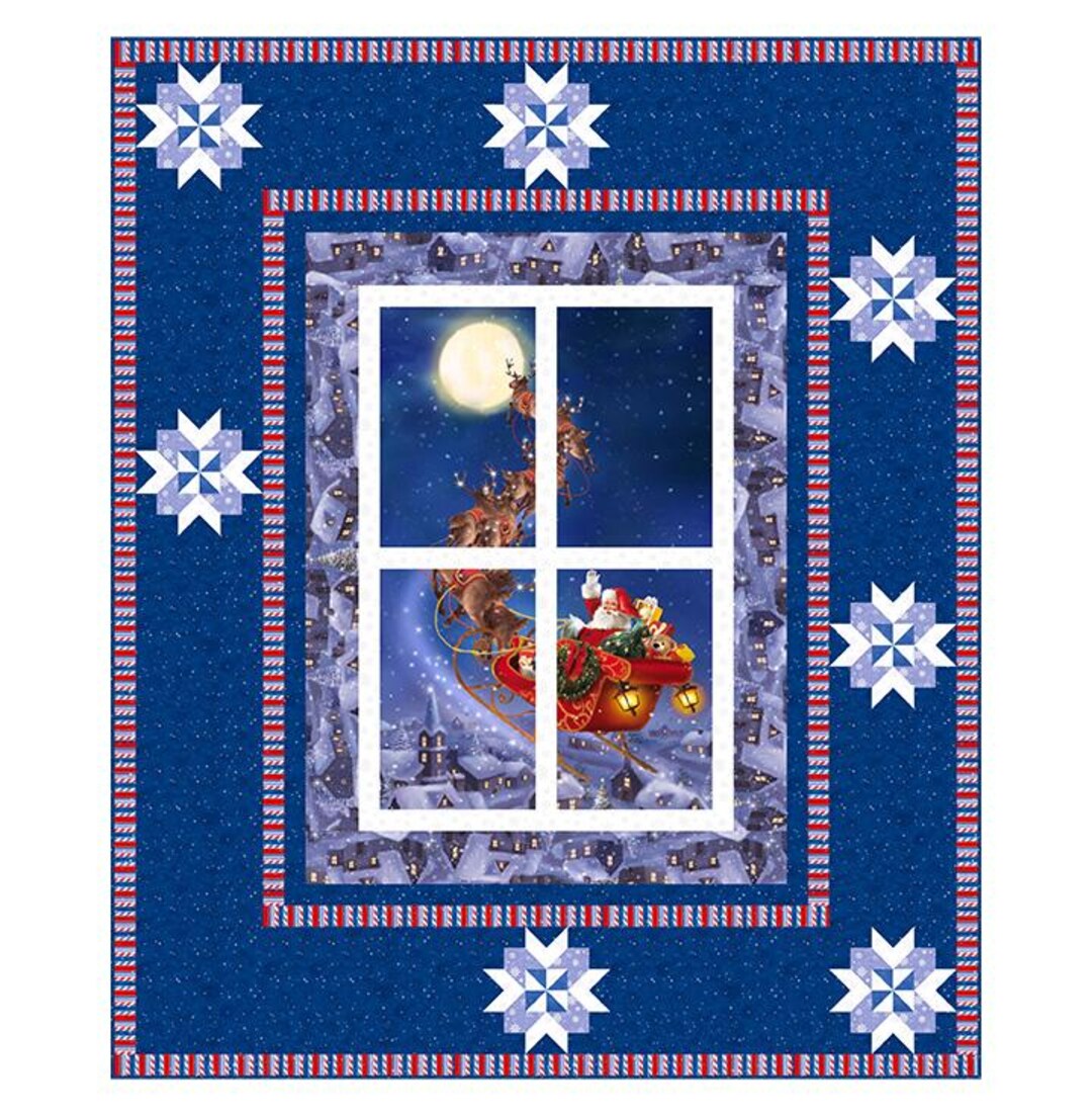 Window View Quilt Pattern From the Twas the Night Before Christmas ...