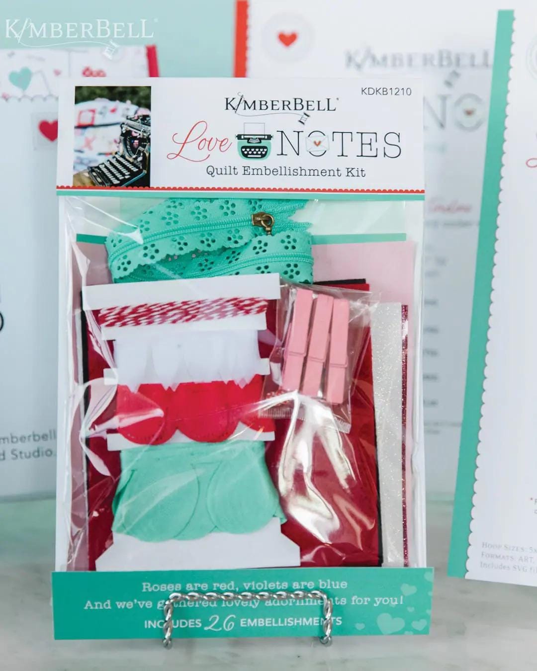 Kimberbell Love Notes Quilt EMBELLISHMENT Kit Includes 26 ...