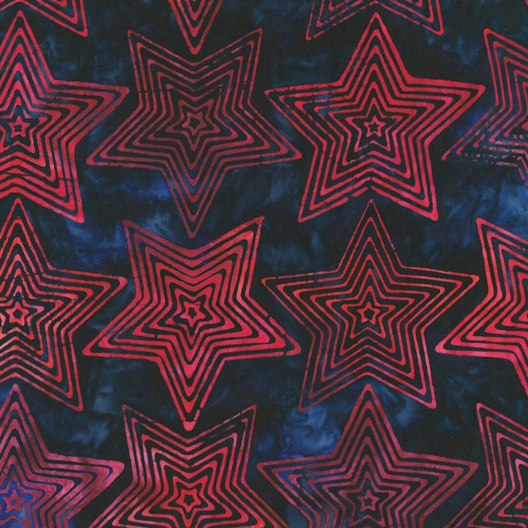 Batik Starry Night Red Stars From Artisan Batiks Liberty 2 Collection ...