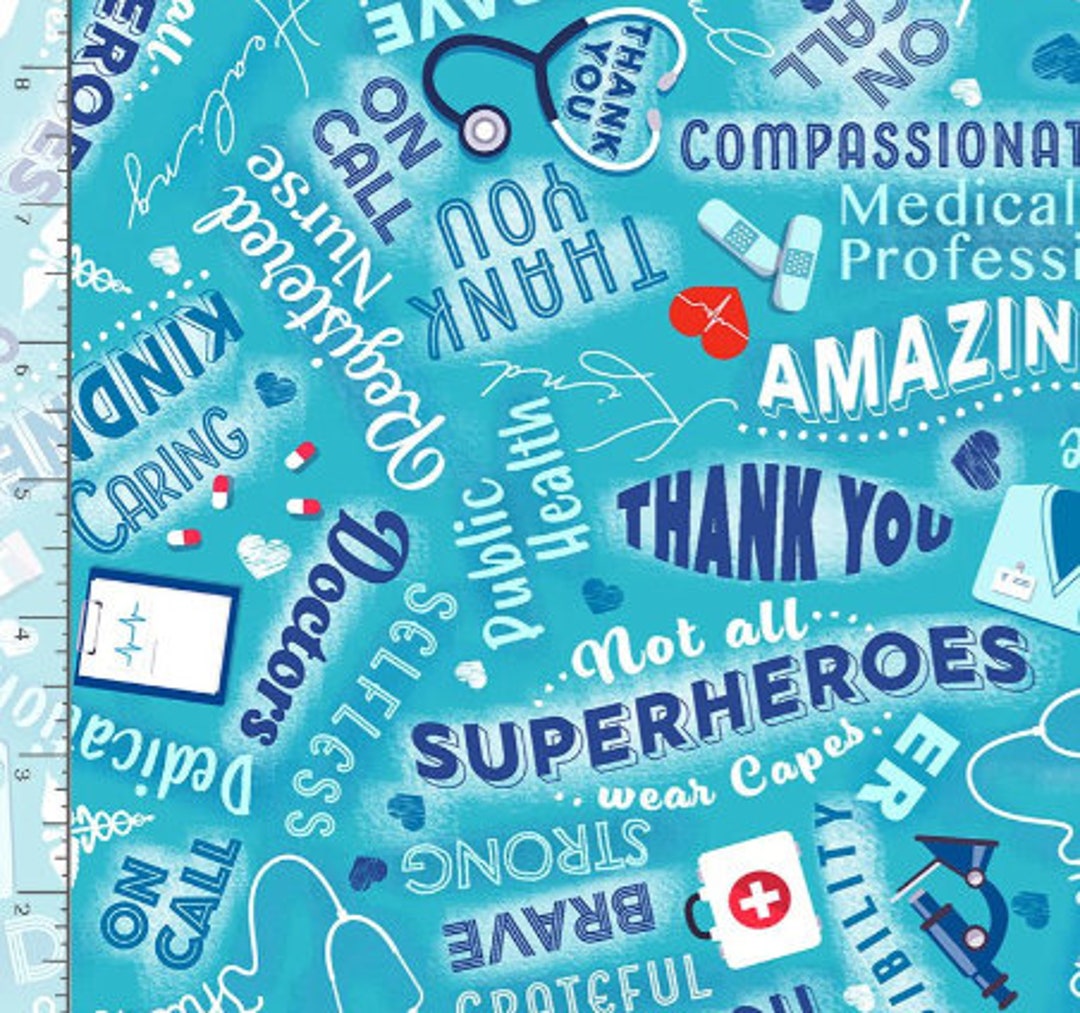 End of Bolt - 24"x44" Medical Heroes Thankful Words From Everyday ...