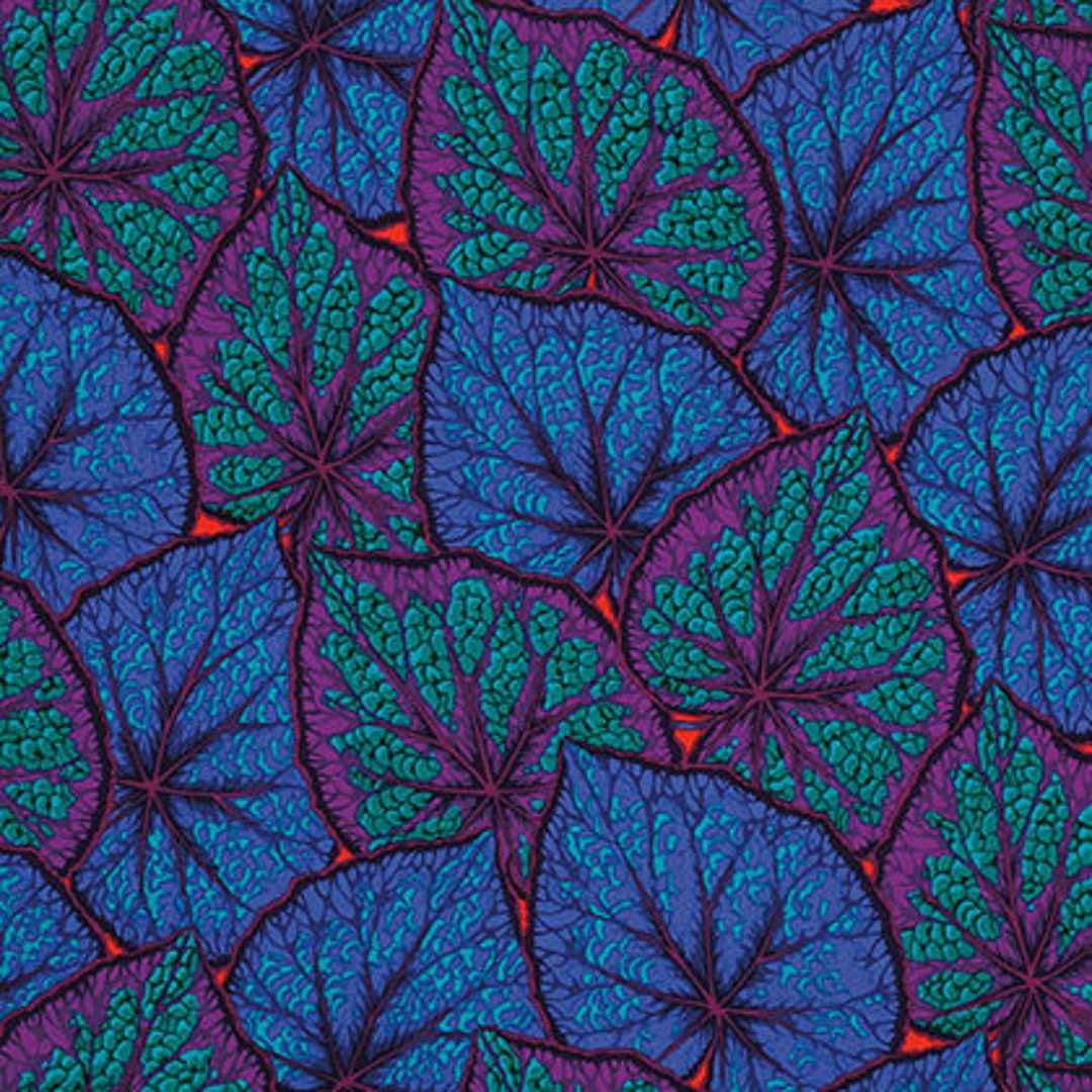 Kaffe Fassett Fabric- Begonia Leaves in Cobalt Blue From Kaffe Fassett ...