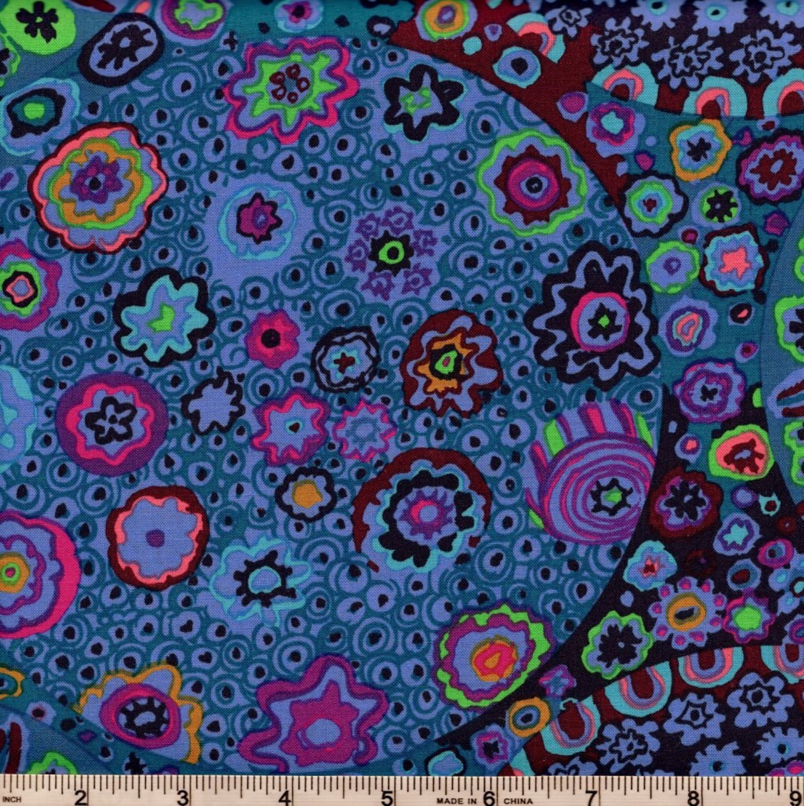 Kaffe Fassett Fabric by the Yard Millefiore in Blue From - Etsy
