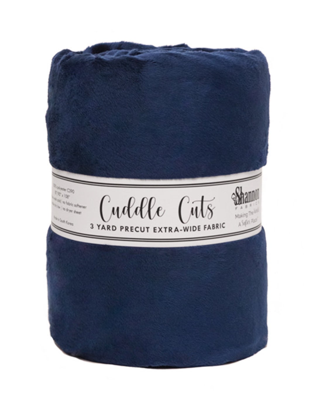 3 Yard Extra Wide Smooth Cuddle® Cut Navy (90"x108") Warm MINKY From ...