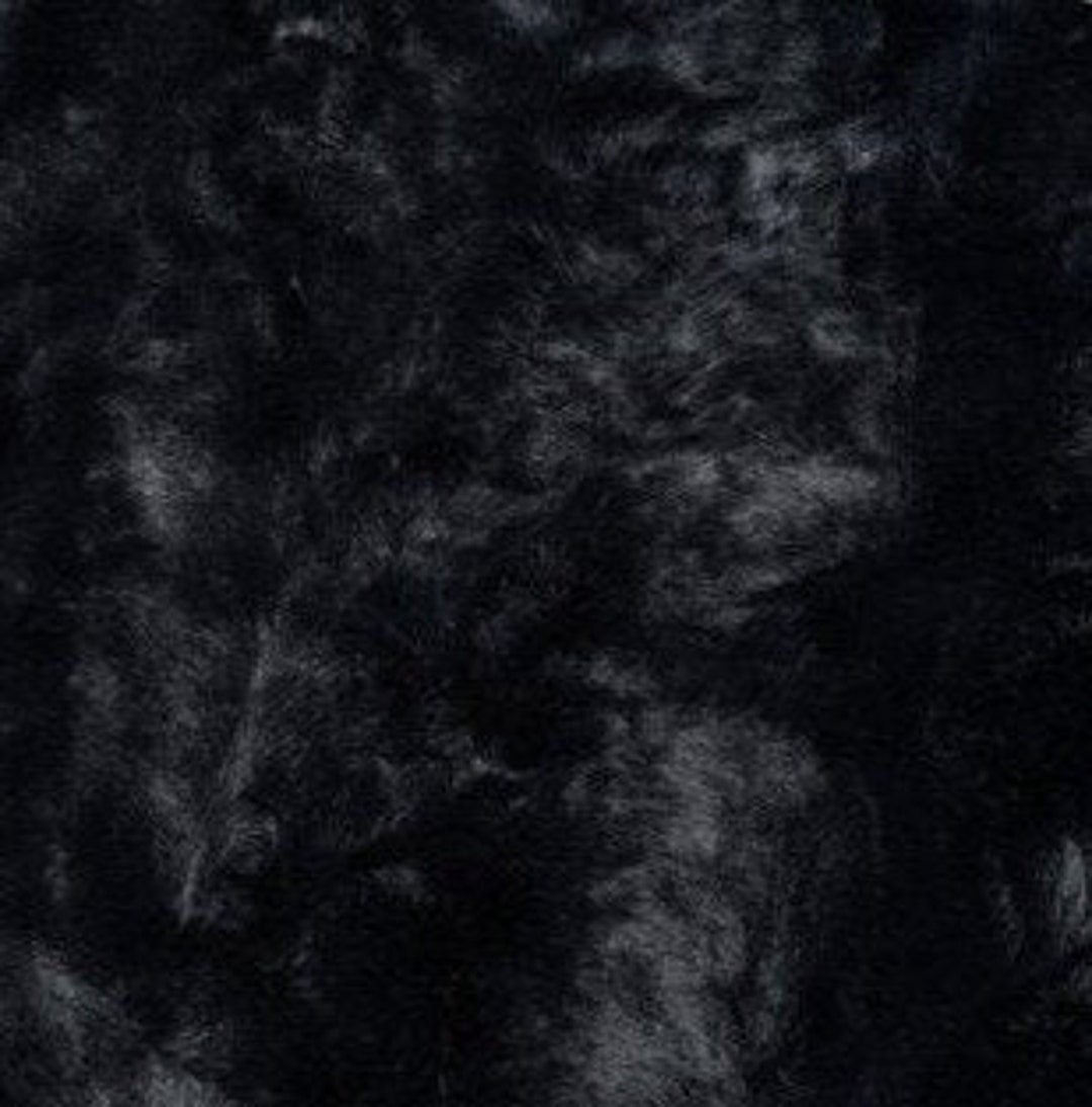Solid Black New York Luxe Snuggle Furry Minky From EZ Fabrics- 100% ...