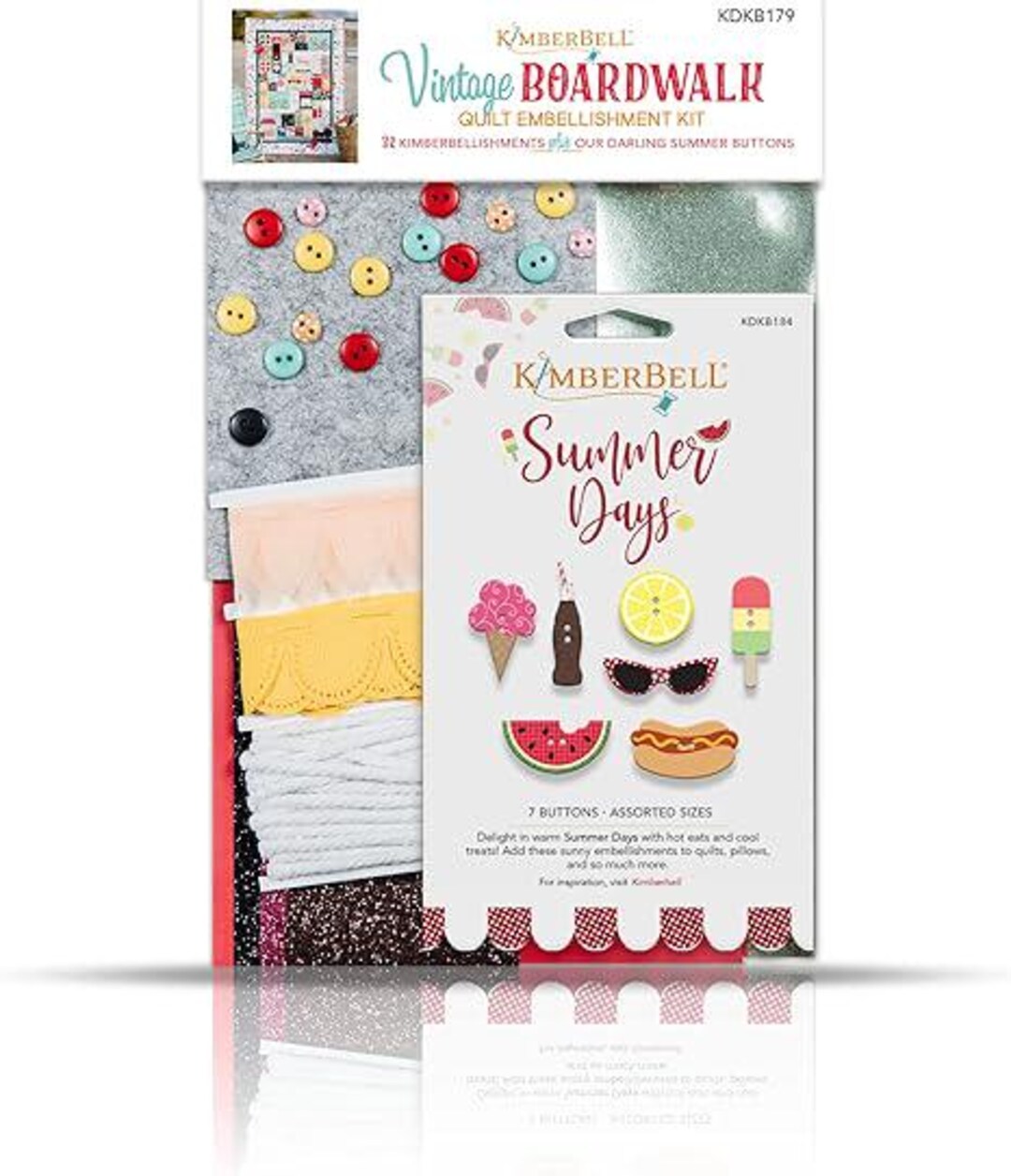 Kimberbell Vintage Boardwalk Quilt Embellishment Kit -32 Embellishments ...