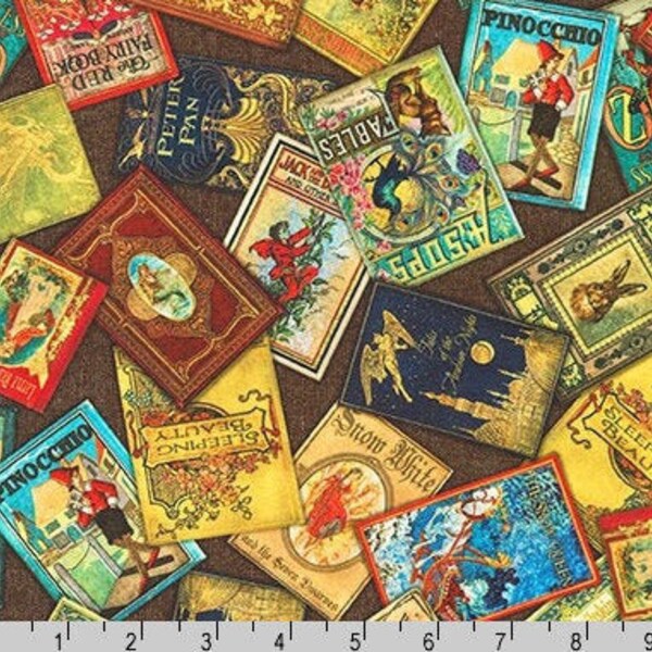 Antique Library Books Fabric - Etsy